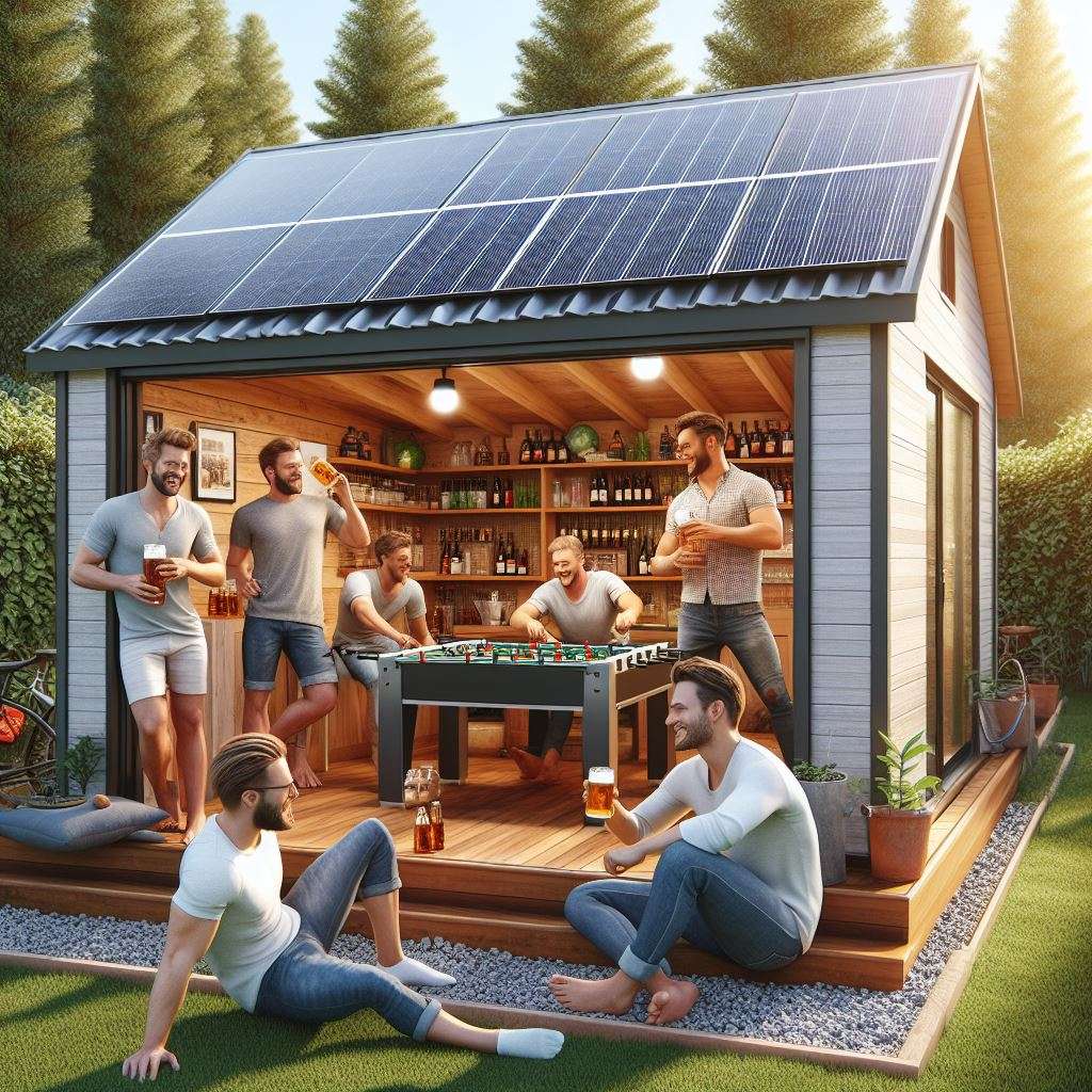 The Solar Shed: Electrifyingly Good for the Modern Man Cave — RenewSolar